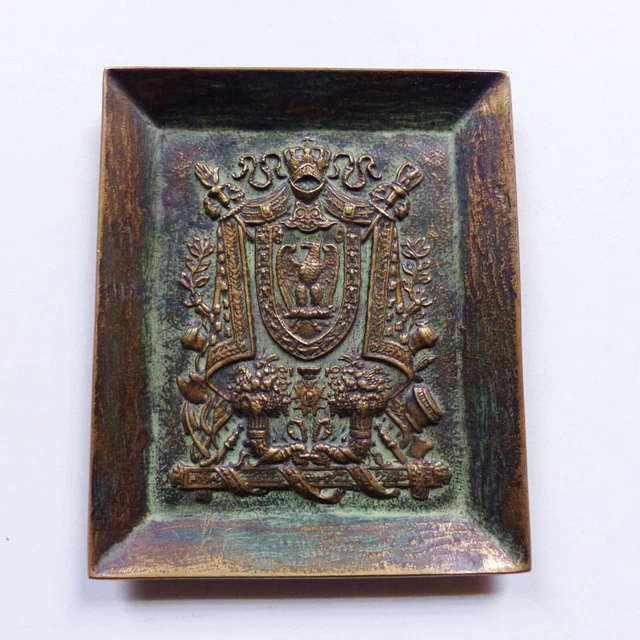 BEAU VIDE POCHE MAX LE VERRIER en BRONZE patiné ARMES IMPERIALES ...