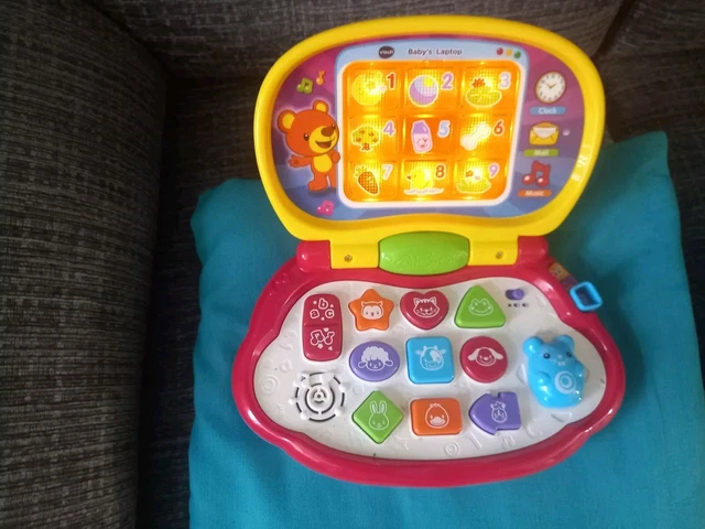VTECH INTERACTIVE BABY'S First Laptop with LCD Screen Lights Sounds ...