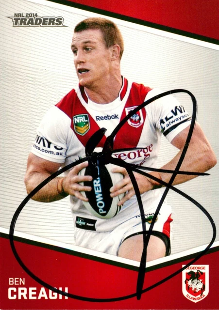 SIGNED 2014 ST GEORGE ILLAWARRA DRAGONS NRL Card BEN CREAGH EUR 6,60 ...