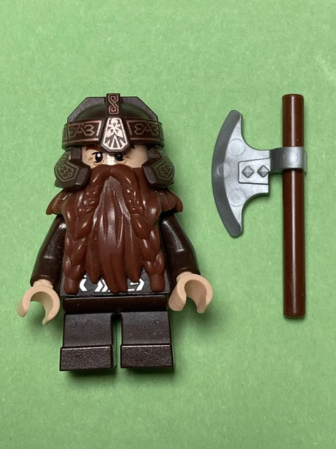 LEGO LORD OF The Rings Minifigure Gimli Drawf With Axe & Helmet £11.50 ...
