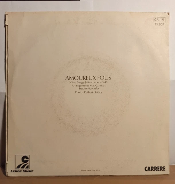 45 TOUR Amoureux Fous Julie & Herbert Leonard French Single 1983 Tres ...