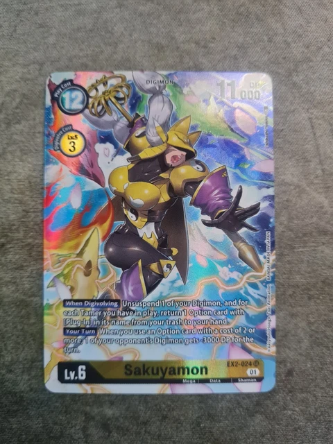 DIGIMON TCG SAKUYAMON EX2-024 Super Rare Alt Art Holo VLP/NM £20.75 - PicClick UK