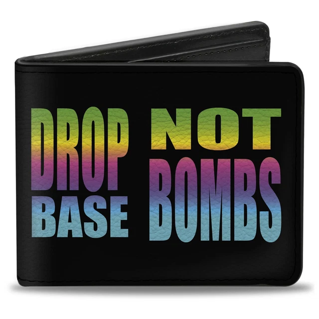 BI-FOLD WALLET DROP BASS NOT BOMBS Black/Rainbow EUR 24,72 - PicClick IT