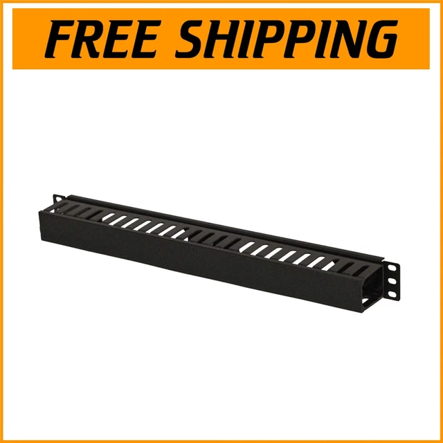COMPACT 1U RACK Mount Horizontal Cable Manager Duct - Organize Your ...
