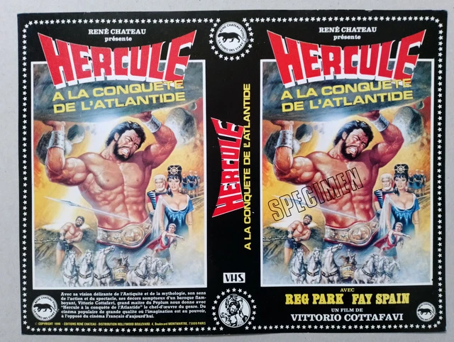 JAQUETTE VHS - Hercule A La Conquete De L'atlantide - Vhs Sleeve - Rene Chateau EUR 10,00 ...