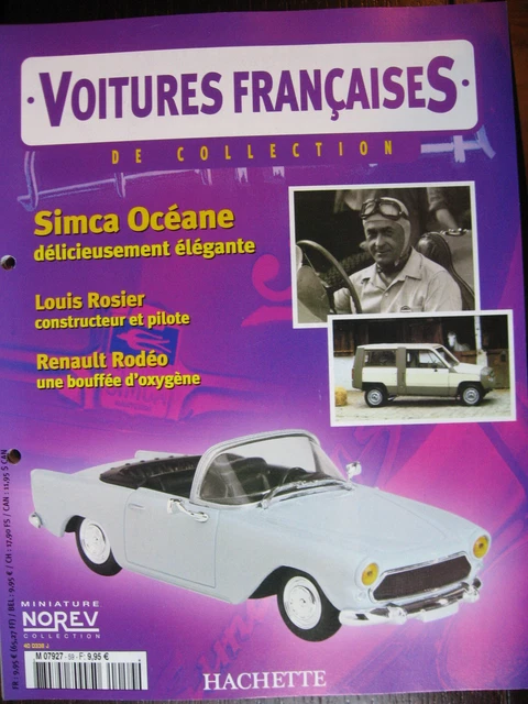 FASCICULE 59 VOITURES Francaises Simca Oceane La Rodeo Alpine A108 2+2 ...