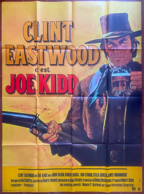 MANIFESTO JOE KIDD John Sturges Clint Eastwood Robert Duvall 120x160cm ...
