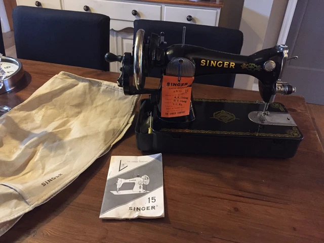 VINTAGE SINGER 15 NL Sewing Machine £29.99 - PicClick UK