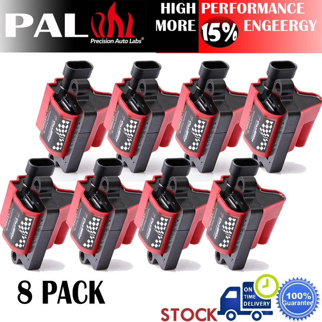 8PACK SQUARE IGNITION coils for Chevrolet Silverado GMC 5.3/6.0/8.1L 4 ...