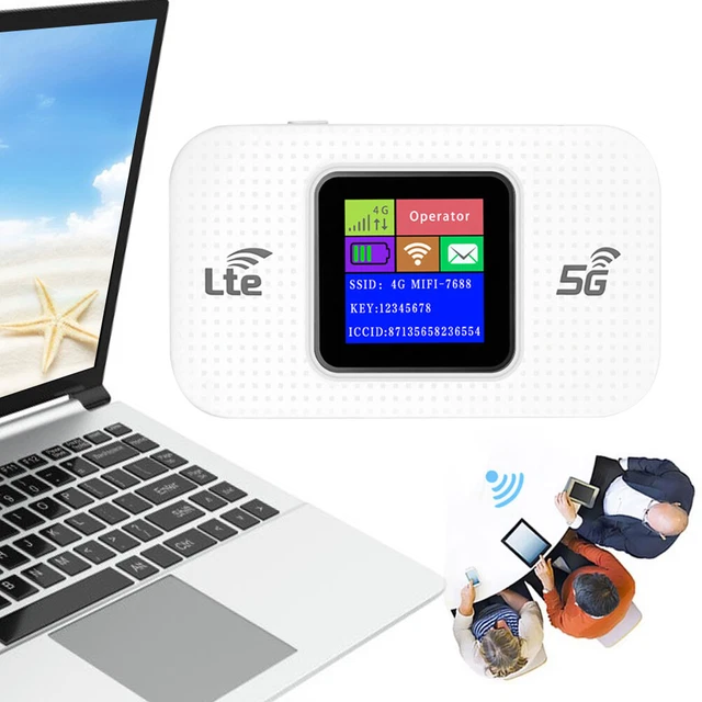 ROUTER WIFI WIRELESS 4G LTE 150 Mbps hotspot con slot per schede SIM ...