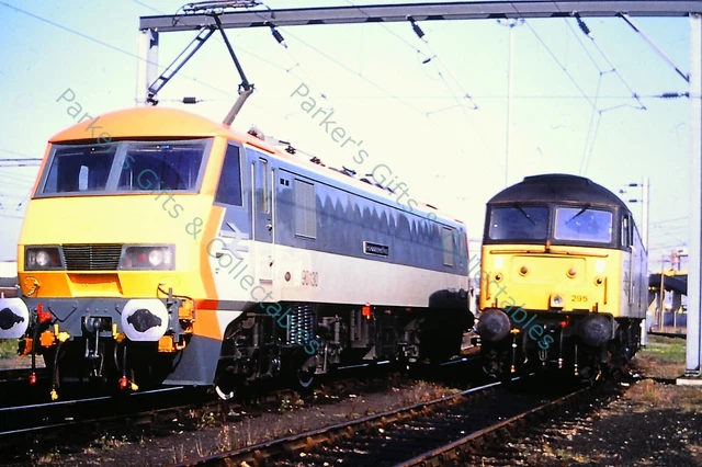 35MM RAILWAY SLIDE Electric Locomotive No 90130 & 47295 (217-140) £3.99 ...