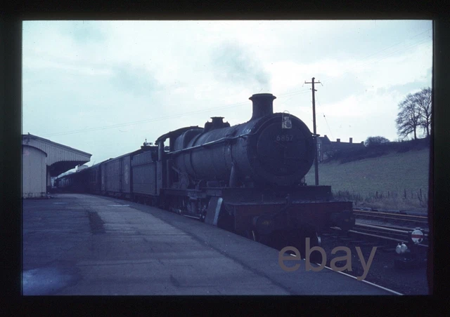 ORIGINAL 35MM slide- ex GWR 'Grange' 6857 at Stourbridge Jcn w/ 4:55 to ...