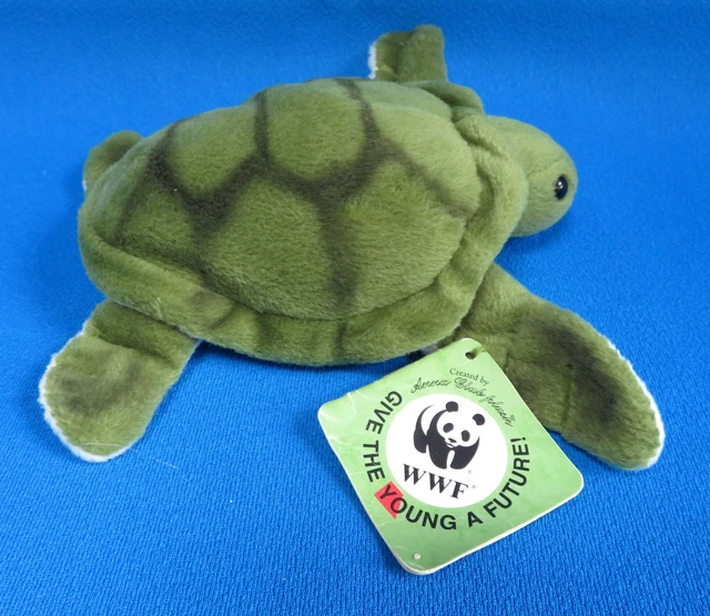 GREEN TURTLE TORTOISE 🐢 TORTUE soft toy ANNA CLUB PLUSH * WWF vintage 1986 £19.99 - PicClick UK