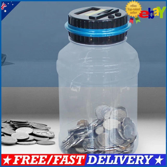 DIGITAL COUNTING MONEY Jar with LCD Counter Coin Counter Bank Money ...