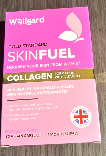 WELLGARD GOLD STANDARD skinfuel collagen 30 vegan capsules £11.60 ...