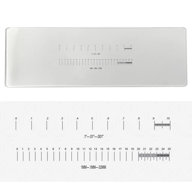 MICROSCOPE CALIBRATION STAGE Micrometer Glass Slide Reticle Measuring ...