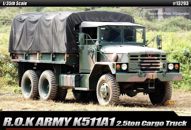 ACADEMY #13293 1/35 R.O.K. Army K511A1 2.5-Ton Cargo Truck Plastik ...