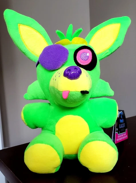 FUNKO FNAF FIVE Nights Freddy's Green 8" Neon Blacklight Foxy Plush £17 ...