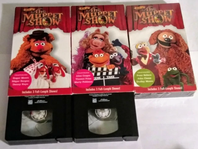 3 VHS BEST of Muppet Show 1 New Alice Cooper Vincent Price Peter ...