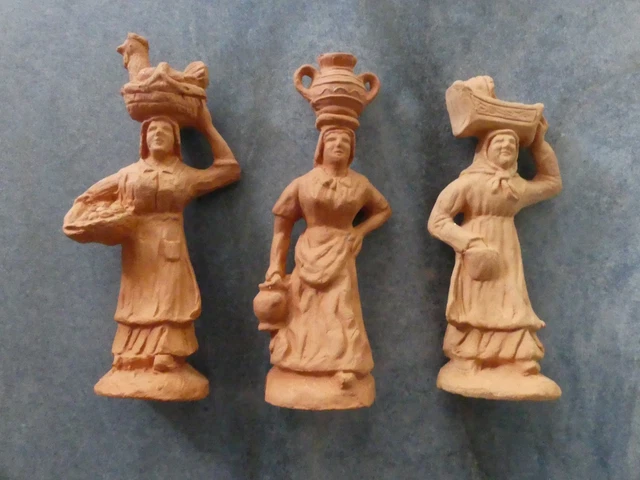 3 SANTONS DE Provence en terre cuite signés Paul Fouque, Aix-en ...