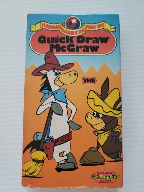HANNA BARBERA QUICK Draw McGraw VHS 1986 Kids Classics Vintage Cartoon ...