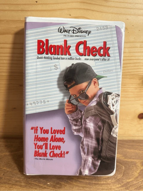 BLANK CHECK VHS 2000 Children's Family Movie Brian Bonsall Karen Duffy ...