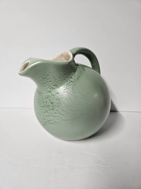 VINTAGE RUMRILL REDWING Style Green Crystalline Ball Pitcher 547 $50.00 ...