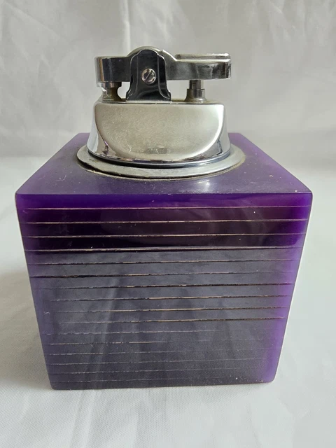 VINTAGE ART DECO Table Lighter Cube Design. RARE $9.99 - PicClick