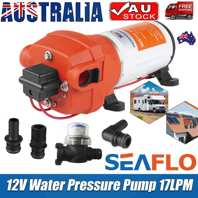 SEAFLO RV SUPREME 12V 17LPM Water Pump Caravan Motorhome Camper Trailer ...