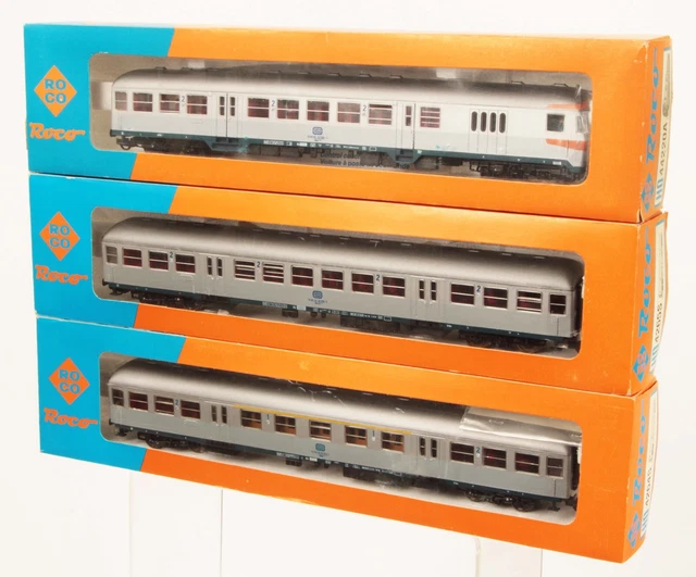 ROCO HO 44220A 44401 4265S DB RAKE OF 3x NON POWERED DVT + 2x COACHES ...