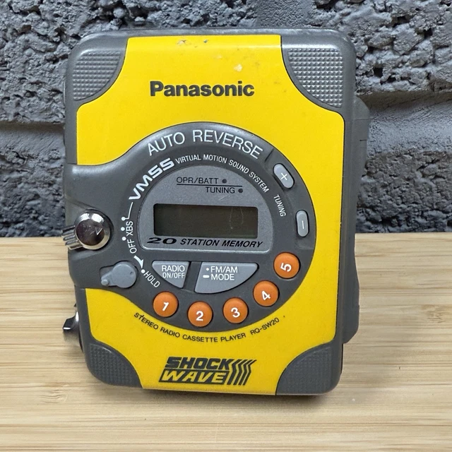 VINTAGE PANASONIC RQ-SW20 Shock Wave Cassette Walkman Radio FAULTY ...