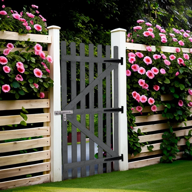WOODEN GARDEN GATE 3FT-6FT High Pedestrian Door Gate Fittings Pressure ...