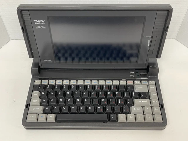 VINTAGE TANDY 2810 HD Laptop Computer 25-3551 with AC Adapter Parts ...