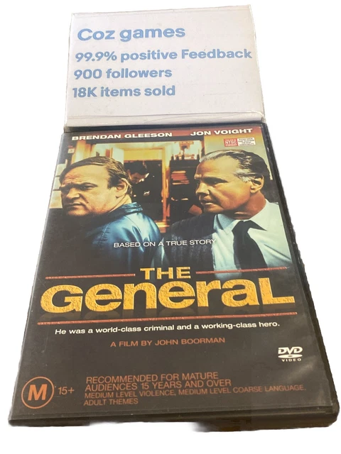 THE GENERAL DVD Jon Voight Brendan Gleeson Region 4 Martin Cahill True ...