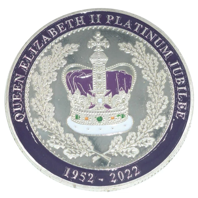 QUEEN ELIZABETH II 1952-2022 70th Platinum Jubilee Silver Commemorative ...