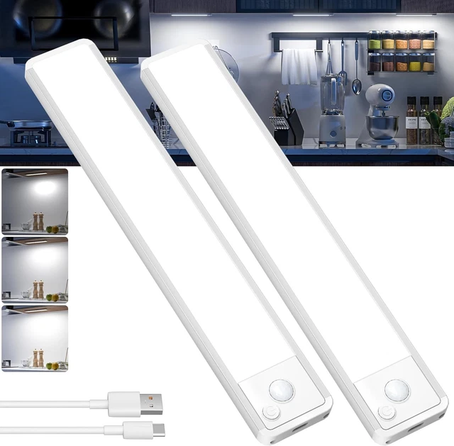 UNDER CABINET KITCHEN Lights LED - Cupboard Light Motion Sensor Indoor ...