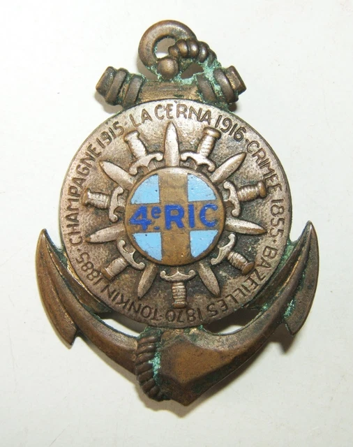 INSIGNE 4° REGIMENT D'INFANTERIE COLONIALE - Drago Paris EUR 12,00 - PicClick IT