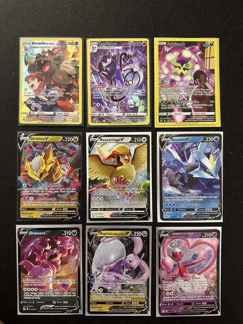 LOT DE 9 Cartes Pokémon Ultra rare TG V Origine Perdue neuf En Français ...