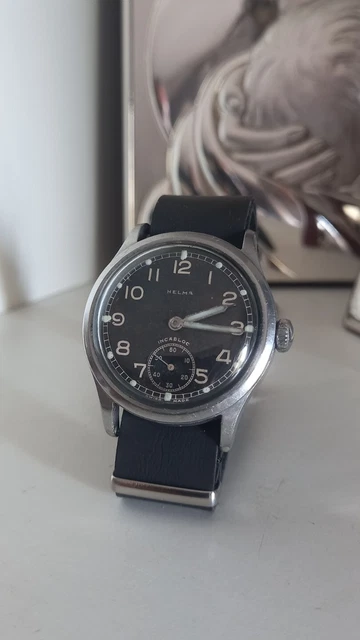 WW2 GERMAN MILITARY Service Watch dienstuhr Helma wehrmacht Heer ...