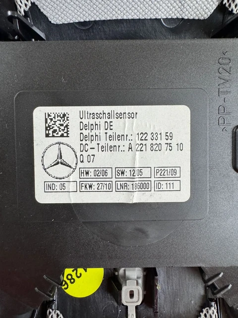 MERCEDES W221 SENSOR Ultraschallsensor Diebstahlwarnanlage A2218207510 ...