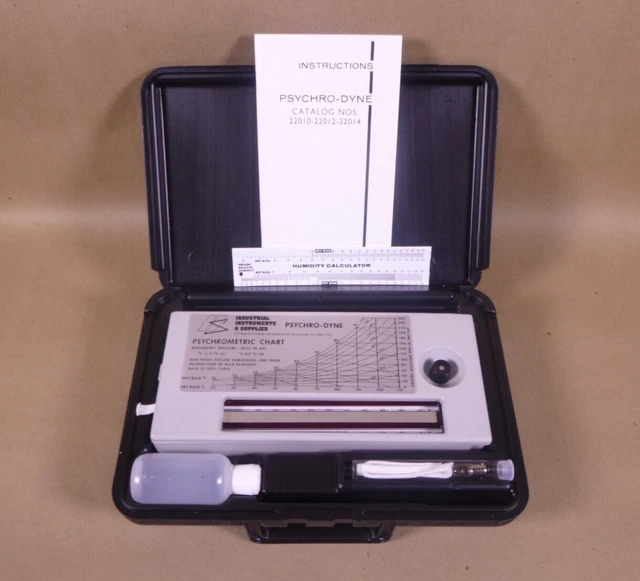 NEW INDUSTRIAL INSTRUMENTS Psychro-Dyne Portable Battery-Operated ...