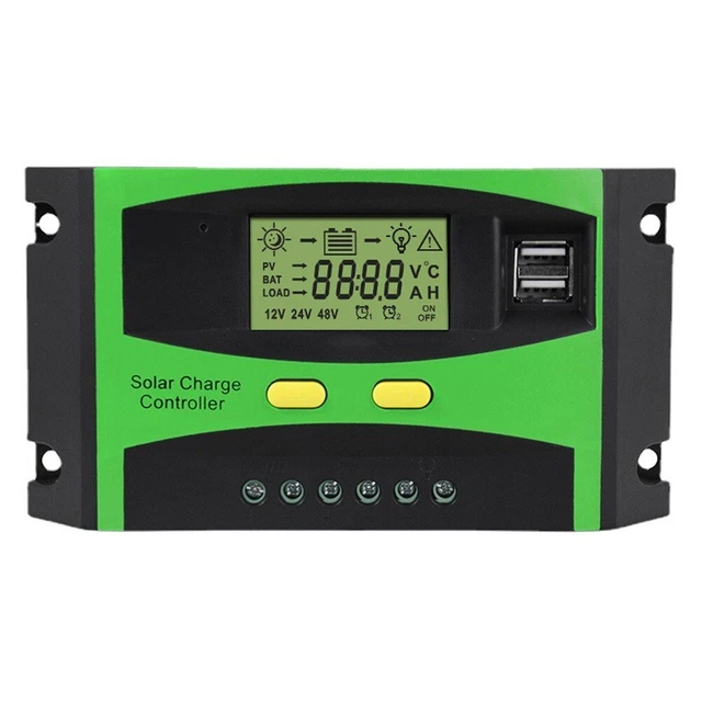 SOLARREGLER SOLARREGLER DUAL-USB-AUSGANG LCD-Display Laden Und Entladen ...