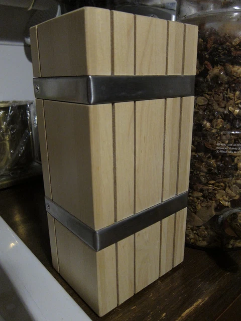 IKEA GRUNDTAL MESSERBLOCK 18700 für 6 Messer + Wetzstahl Holz ...