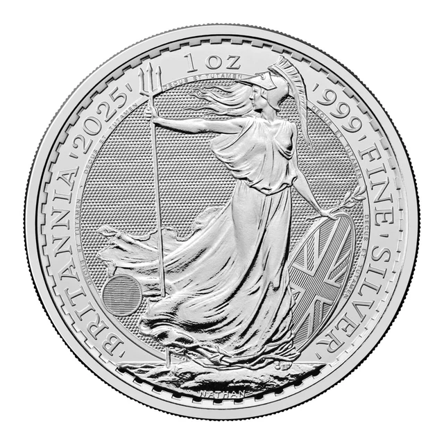 THE ROYAL MINT Britannia 2025 1oz 0.999 Silver Bullion Coin King ...