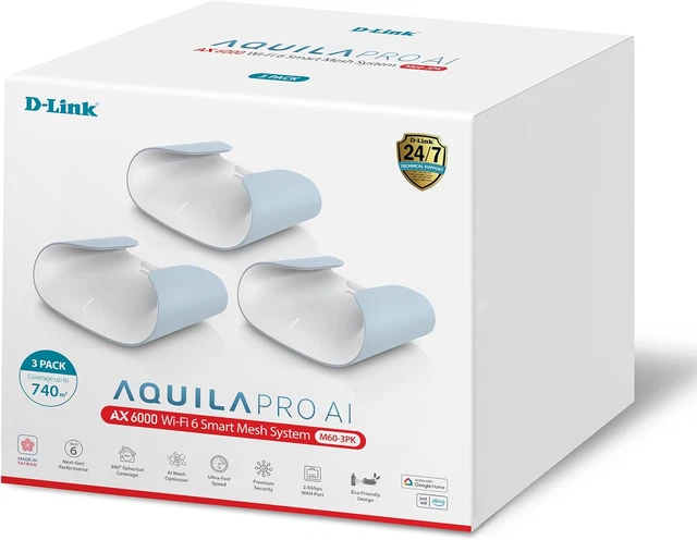 AQUILA PRO AI AX6000 Wi-Fi 6 Mesh System (M60 3-Pack) - Dual-Band Wi-Fi ...
