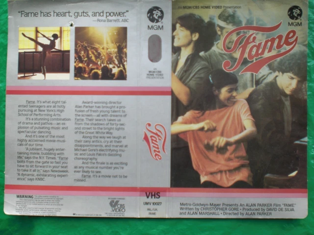 FAME (MGM Pre-Cert) - Vhs Video Sleeve Only £5.95 - PicClick UK