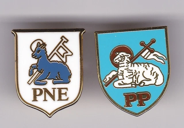 PNE PP PRESTON North End Lamb Shields England Football Badge Set Of 2 £ ...