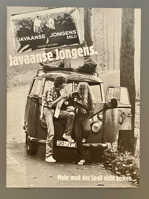 JAVAANSE JONGENS TABAK VW Bus T1 Bulli 80s retro 1981 Vintage Werbung ...