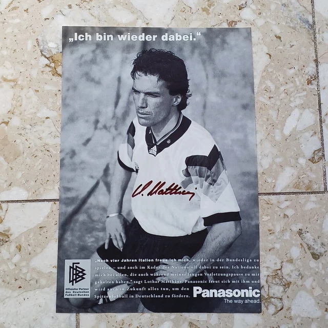 AUTOGRAMM POSTER, LOTHAR MATTHÄUS, MAßE 21×30cm,ORGINAL SIGNIERT EUR 9 ...