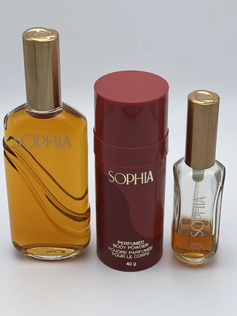 VINTAGE SOPHIA LAUREN LOT by COTY. 2 X Spray Cologne Perfumed Body ...